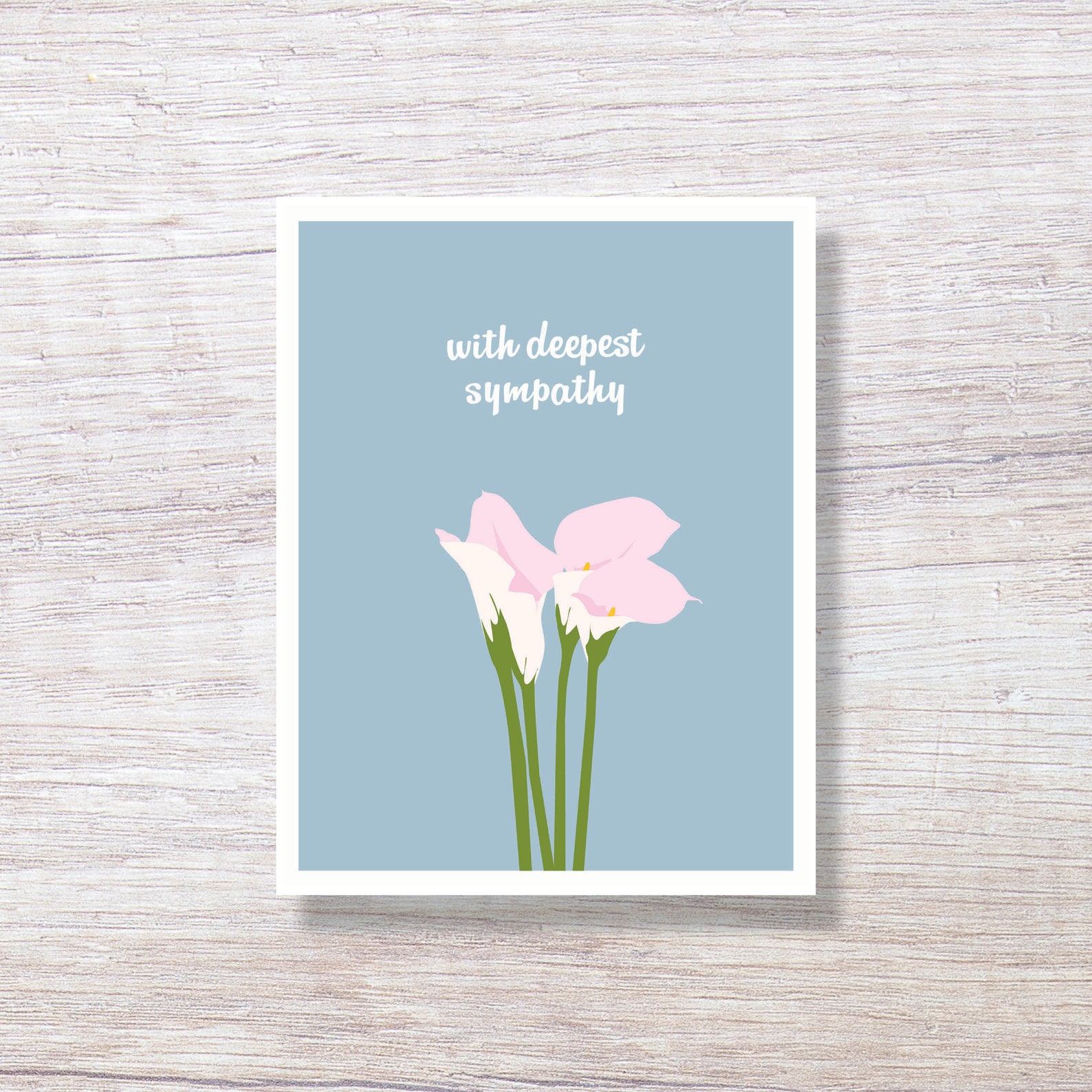 Carte de sympathie carte de condoléances penser à vous - Etsy France