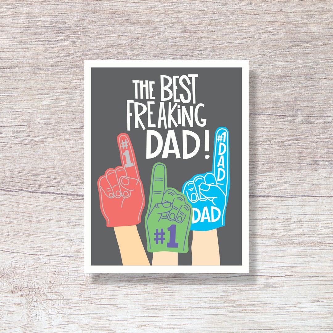 Father's Day Cards Foam Finger Dad - H191 - Etsy