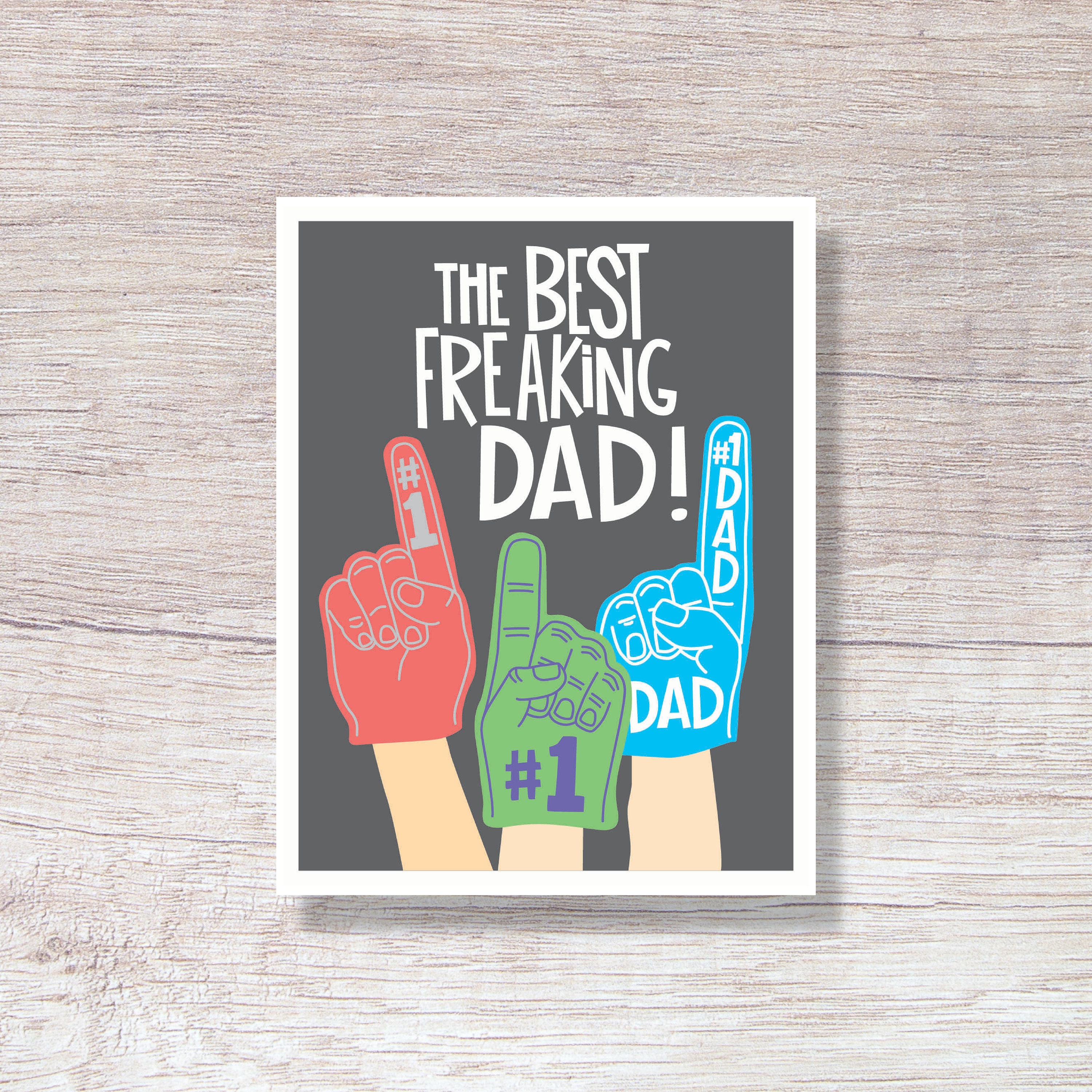 Father's Day Cards Foam Finger Dad H191 | Etsy