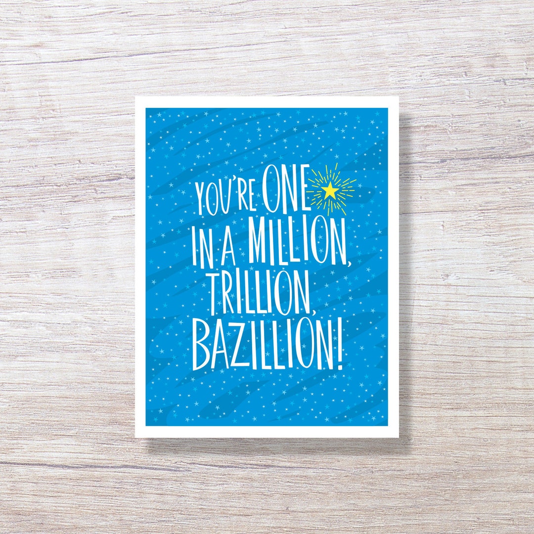 MILLION BAZILLION Thank You - Single Card or Boxed Set, Funny Boxed ...