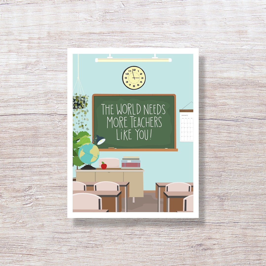 Teachers Like You Thank You Card, Teacher Appreciation Quote - H379 - Etsy