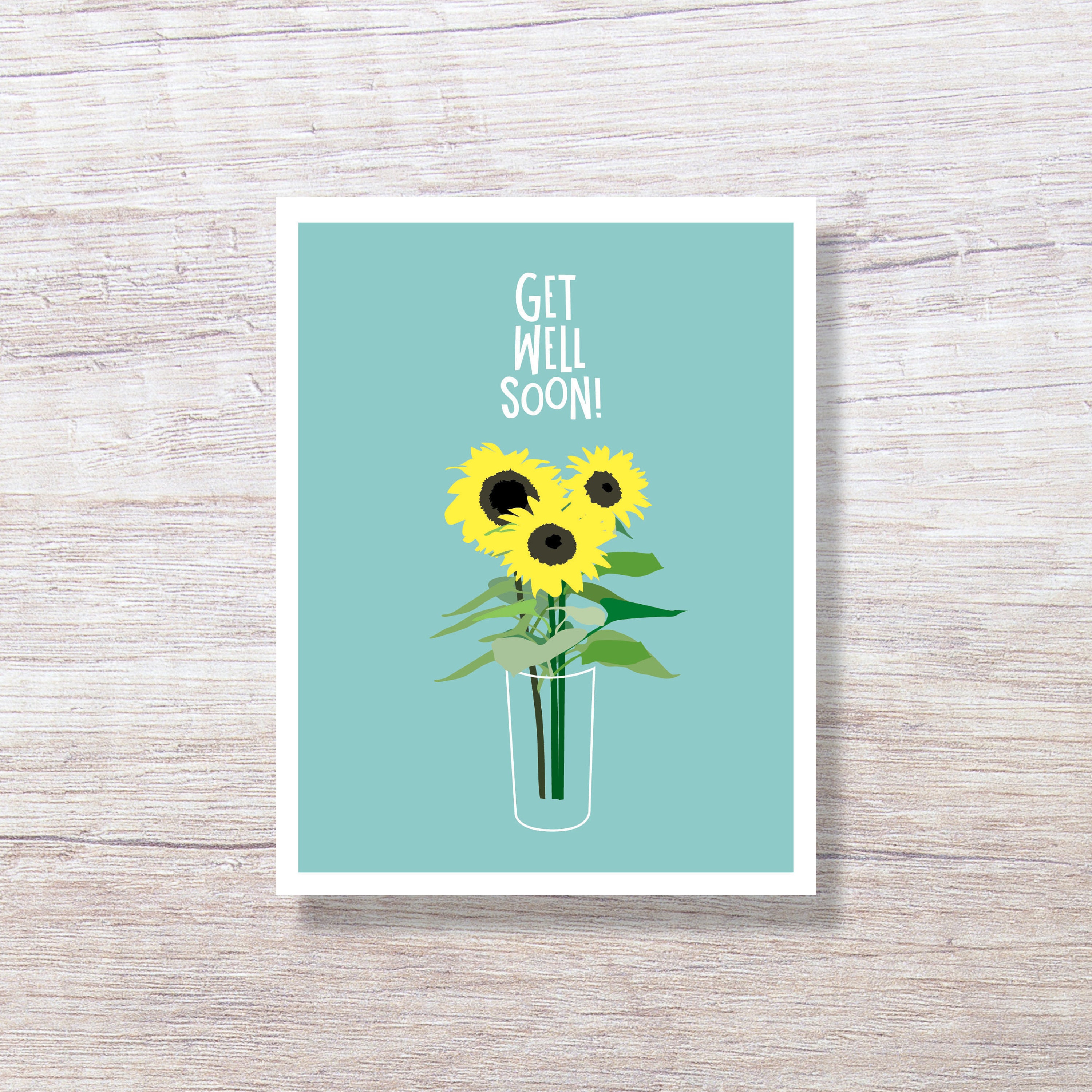 Get Well Soon Card, Feel Better Card, Speedy Recovery, Illness ...