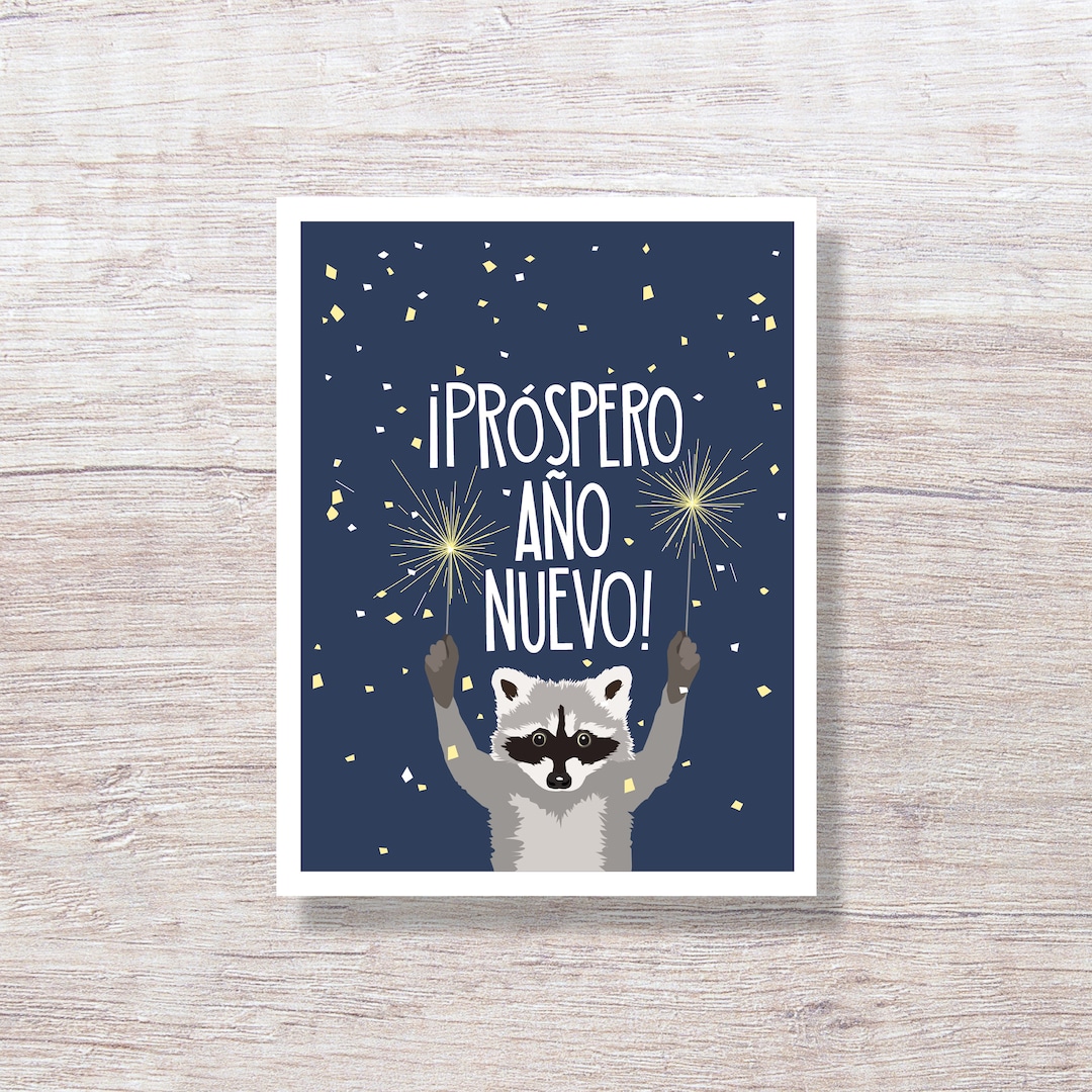 SPANISH LANGUAGE Propsero Ano Nuevo Happy New Year Card - Single Card ...