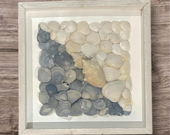 Handmade Seashell Shadow Box – Coastal Beach Wall Art – Ocean-inspired ...