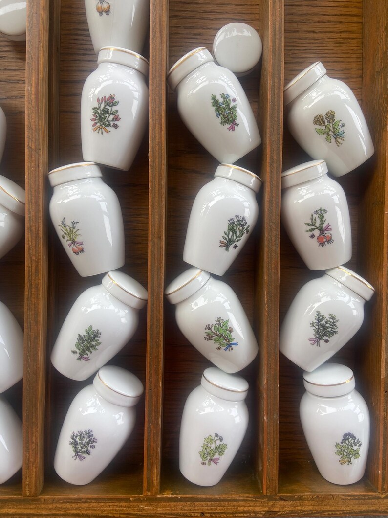 Franklin Mint Gloria Vanderbilt Spice Jars / 1985 Spice Jars / Price is ...