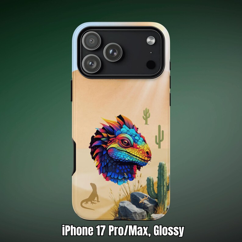 Pop Art Lizard Phone Case, Desert Cactus, Bright Colors (fits Iphone ...
