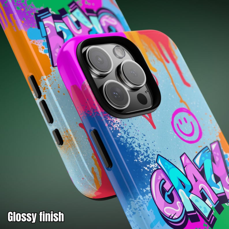 Crazy Graffiti Tough Phone Case - Colorful Urban Street Art - Etsy UK