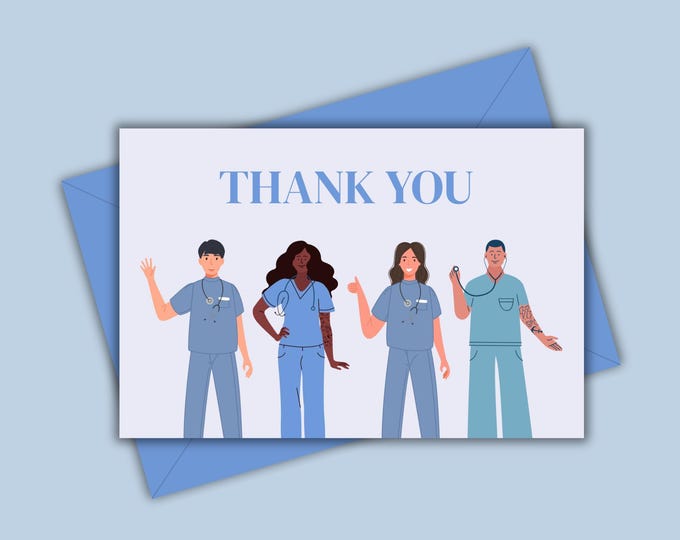 Medical Thank You Card Printable / Medical Appreciation Card / Doctor ...