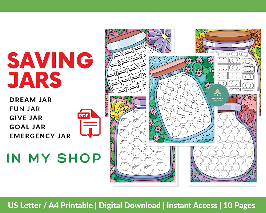 Kids Saving Jar Printable | Money Management Activity for Preschool ...