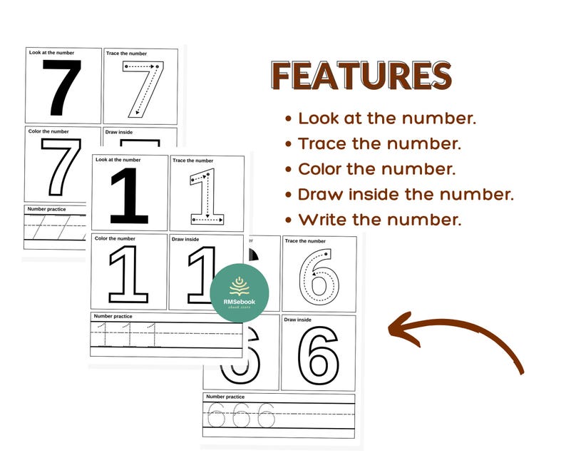 Preschool Numbers Worksheets | Trace, Color & Write 0–10 | Printable ...