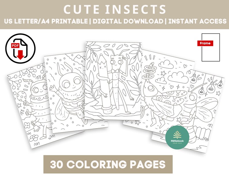 Insect Coloring Pages | Fun Bug Printable Activity for Preschool ...