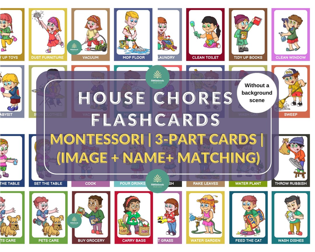 Kids Routine Flashcards Printable | Chore Cards for Preschool | Simple ...