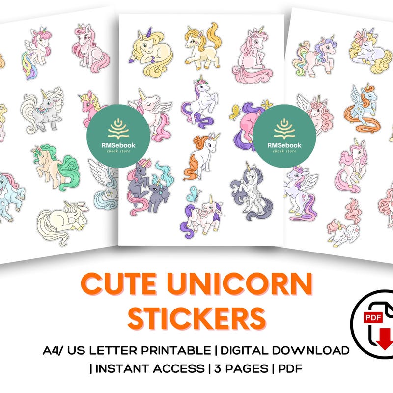 Unicorn Stickers - Etsy