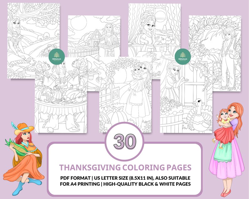 Printable Thanksgiving Coloring Sheets | 30 Fun Holiday Activity Pages ...