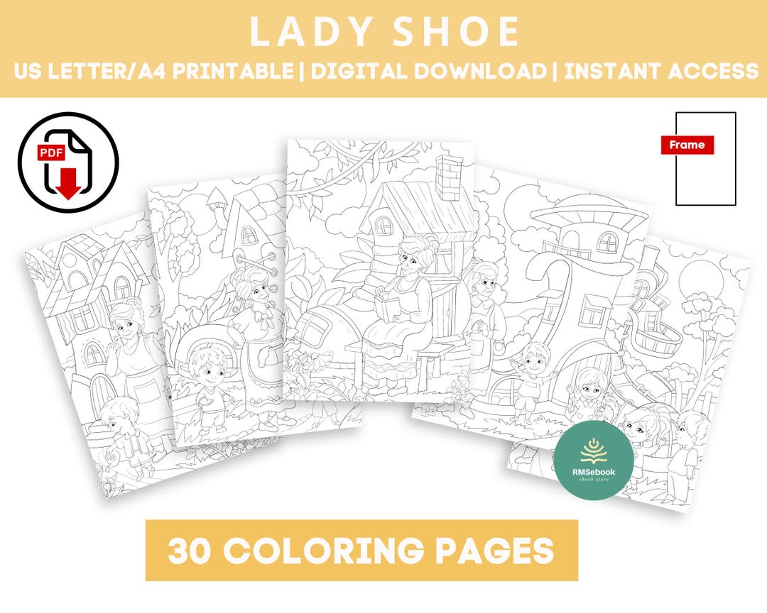 Printable Lady Shoe Coloring Pages | Creative Screen Free Activity for ...