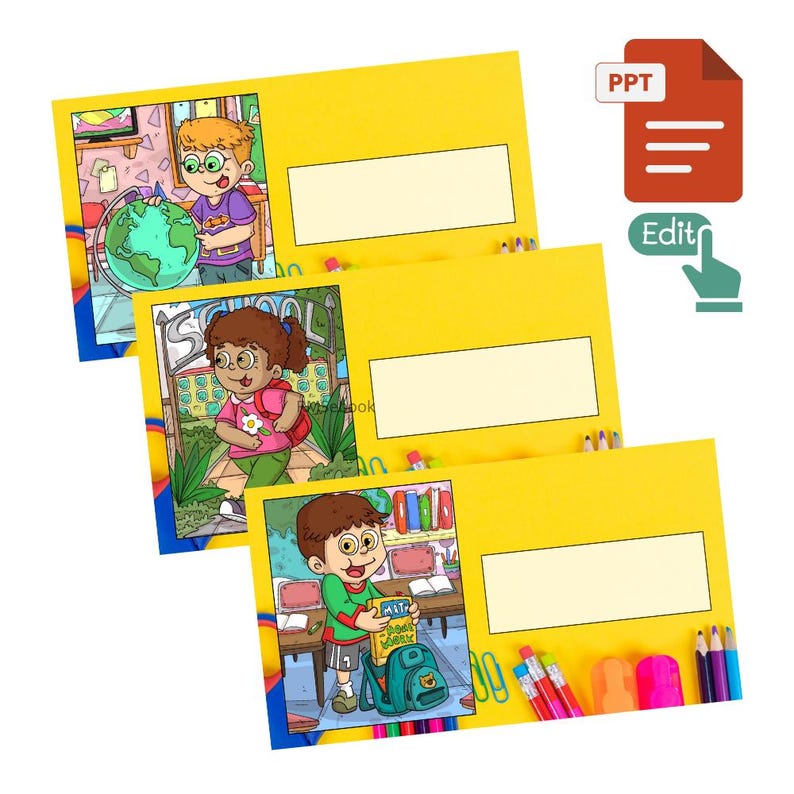Editable School Life Powerpoint for Kids: Interactive Learning (digital ...