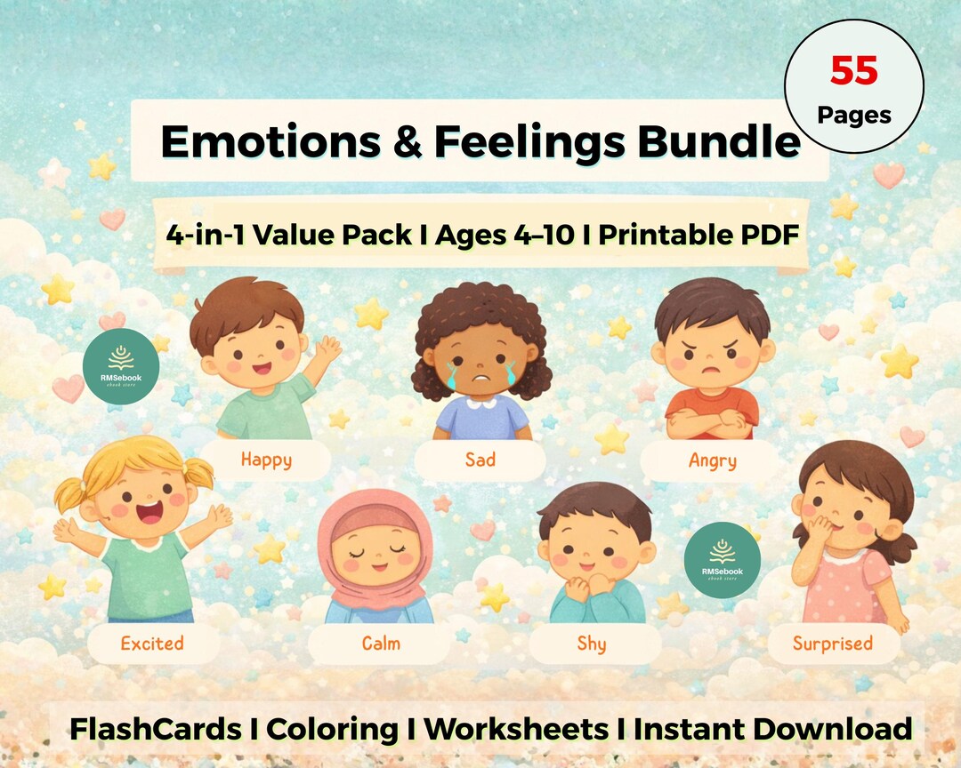 Kids Emotions and Feelings Bundle | Social Emotional Learning Pack ...