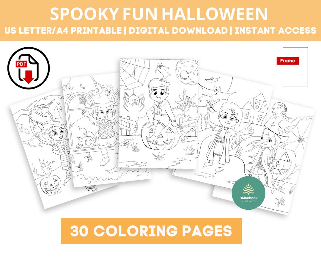 Printable Halloween Coloring Sheets for Children | 30 Fun Spooky Pages ...
