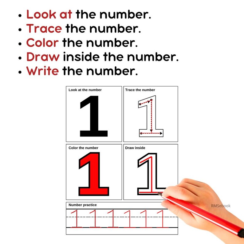 Preschool Numbers Worksheets | Trace, Color & Write 0–10 | Printable ...