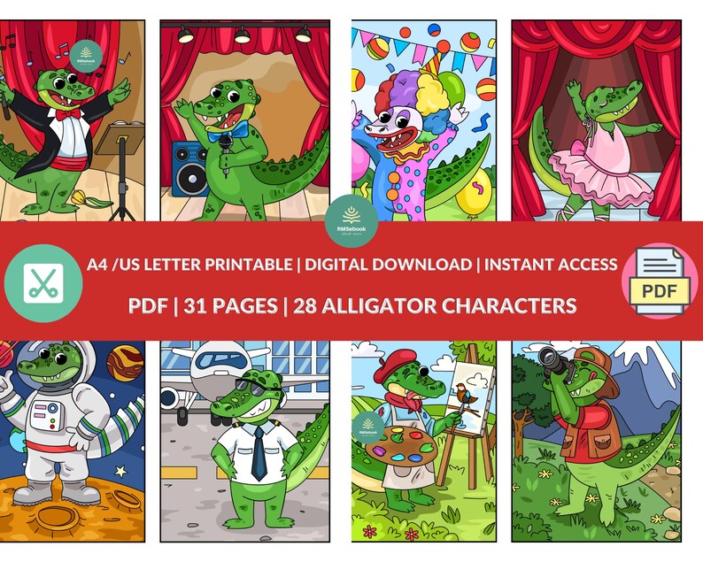 Alligator Job Flashcards Printable | Fun Career Learning Cards for ...