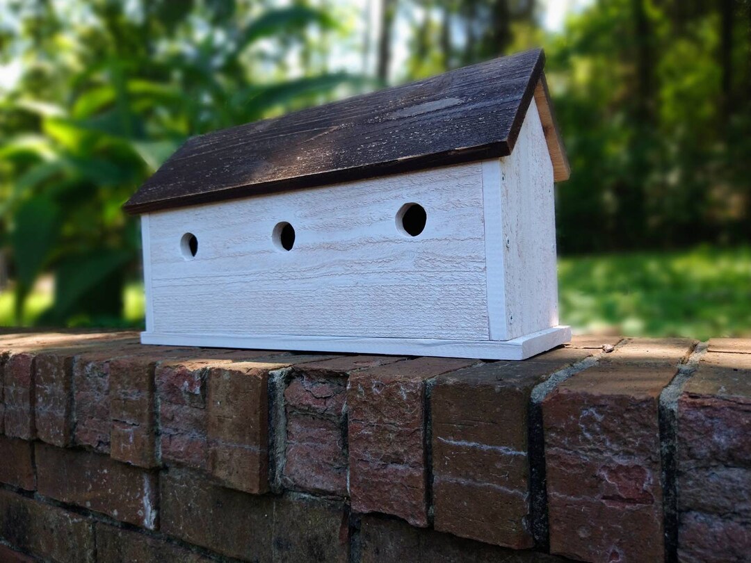 Rustic 3 Hole Birdhouse - Birdhouse, Rustic Birdhouse, Garden Decor ...