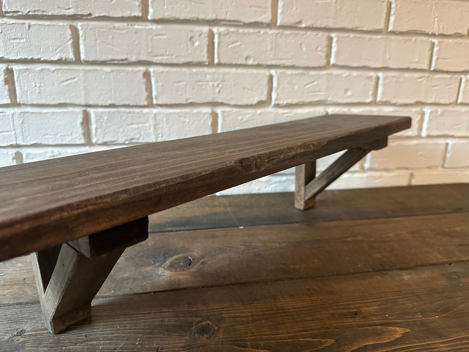 Old Country Wood Shelf - Tobacco Brown, Western Shelf, Rustic ...