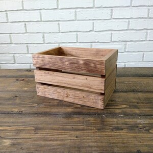 The Original Rusty Crate - Small - Rustic Brown, Rustic Wood Crate ...