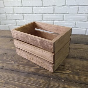The Original Rusty Crate - Small - Rustic Brown, Rustic Wood Crate ...