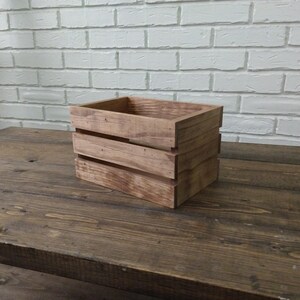 The Original Rusty Crate - Small - Rustic Brown, Rustic Wood Crate ...
