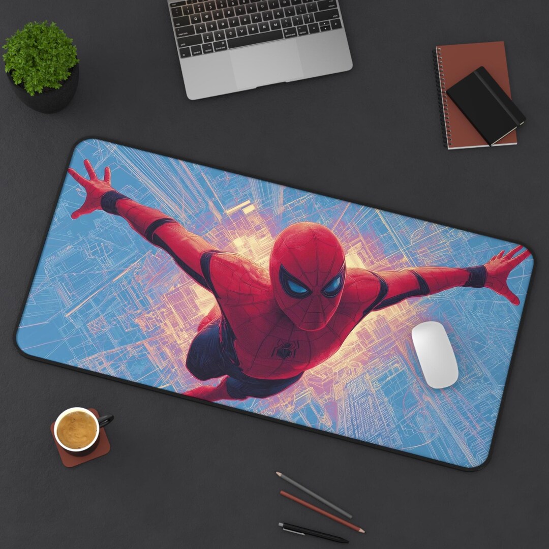 Spider-man Desk Mat: Superhero Gaming Mouse Pad, Home Office Decor - Etsy