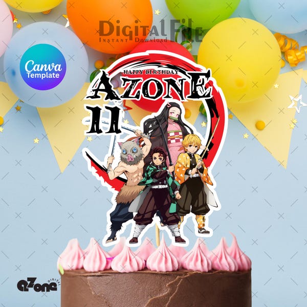 Demon Slayer Cake - Etsy