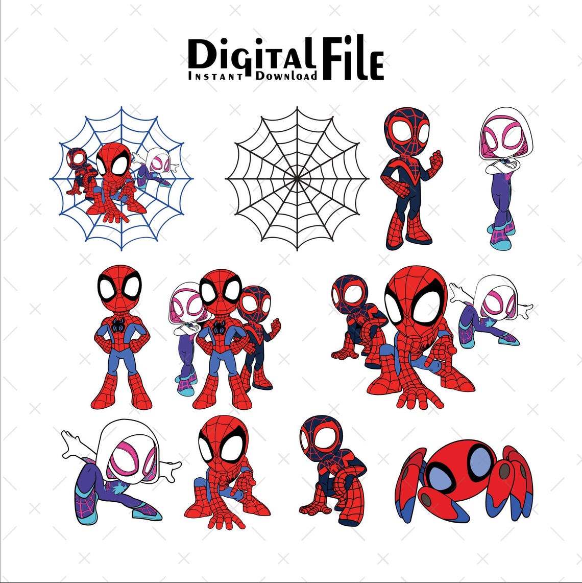 Baby Spider Man Svg Png Spider Clipart Instant Download File - Etsy