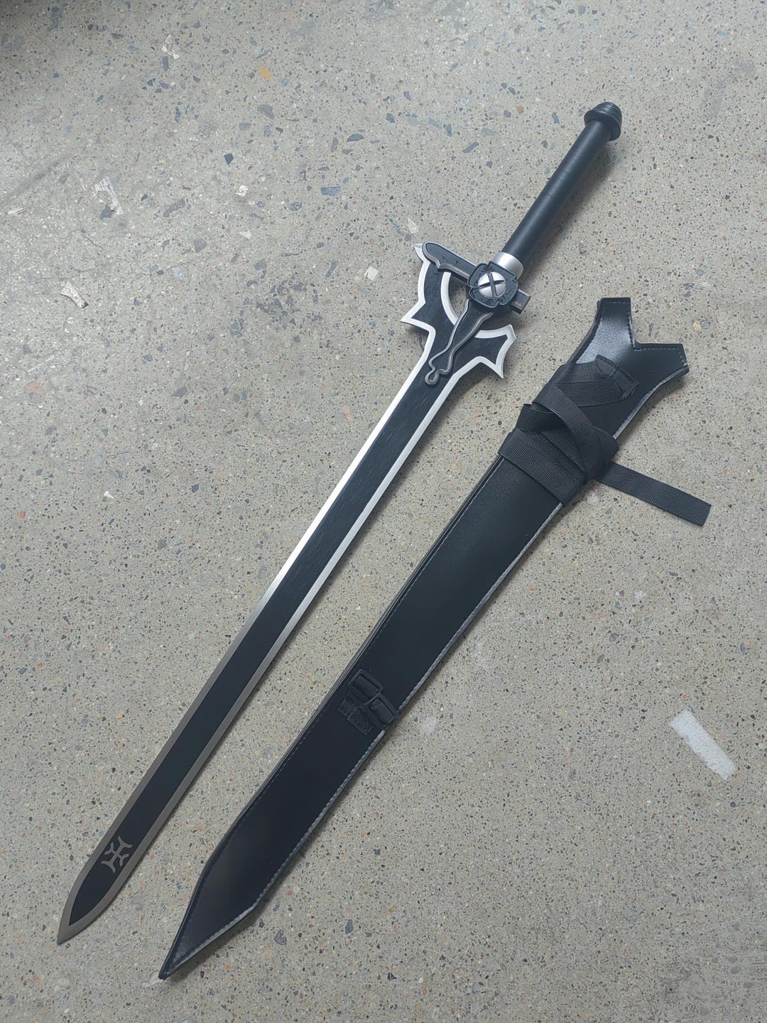 Sword Art Online SAO Black Sword Blade Metal Cosplay Weapon Prop ...