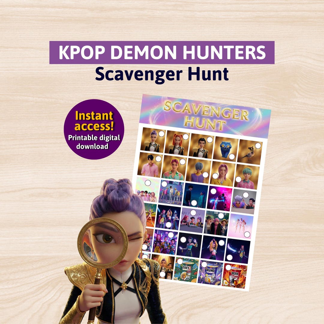 Kpop Demon Hunters Scavenger Hunt - Etsy