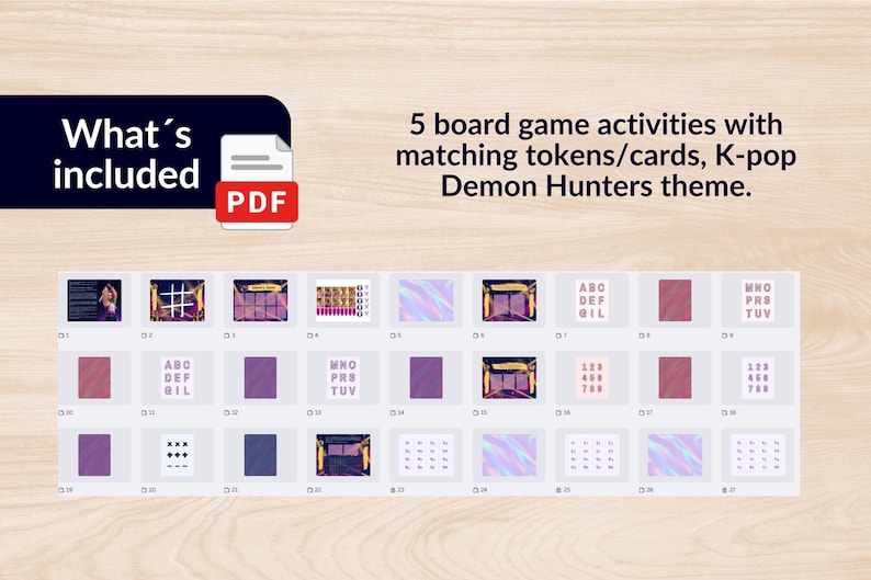 K-pop Demon Hunters Party Games Kit, 5 Printable Board Games - Etsy
