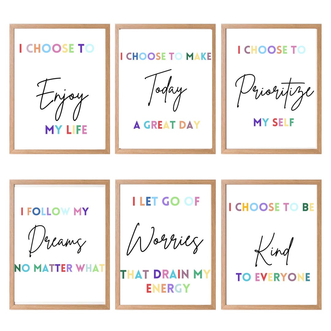 6 Mental Health Prints, Mental Health Poster Therapy Office ...