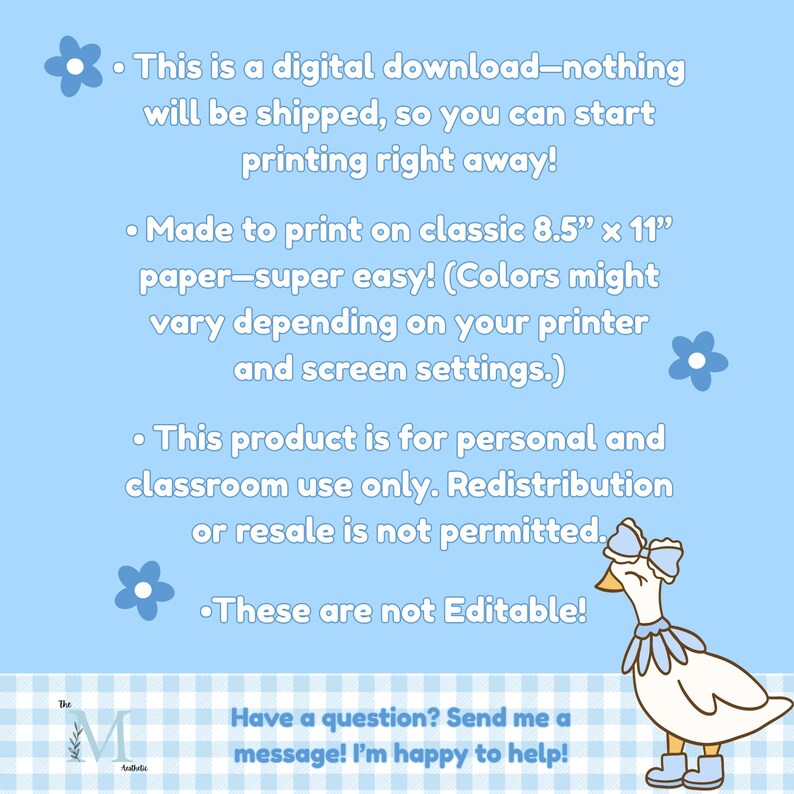 Pastel Gingham Classroom Hand Signals Poster: Silly Goose Decor ...