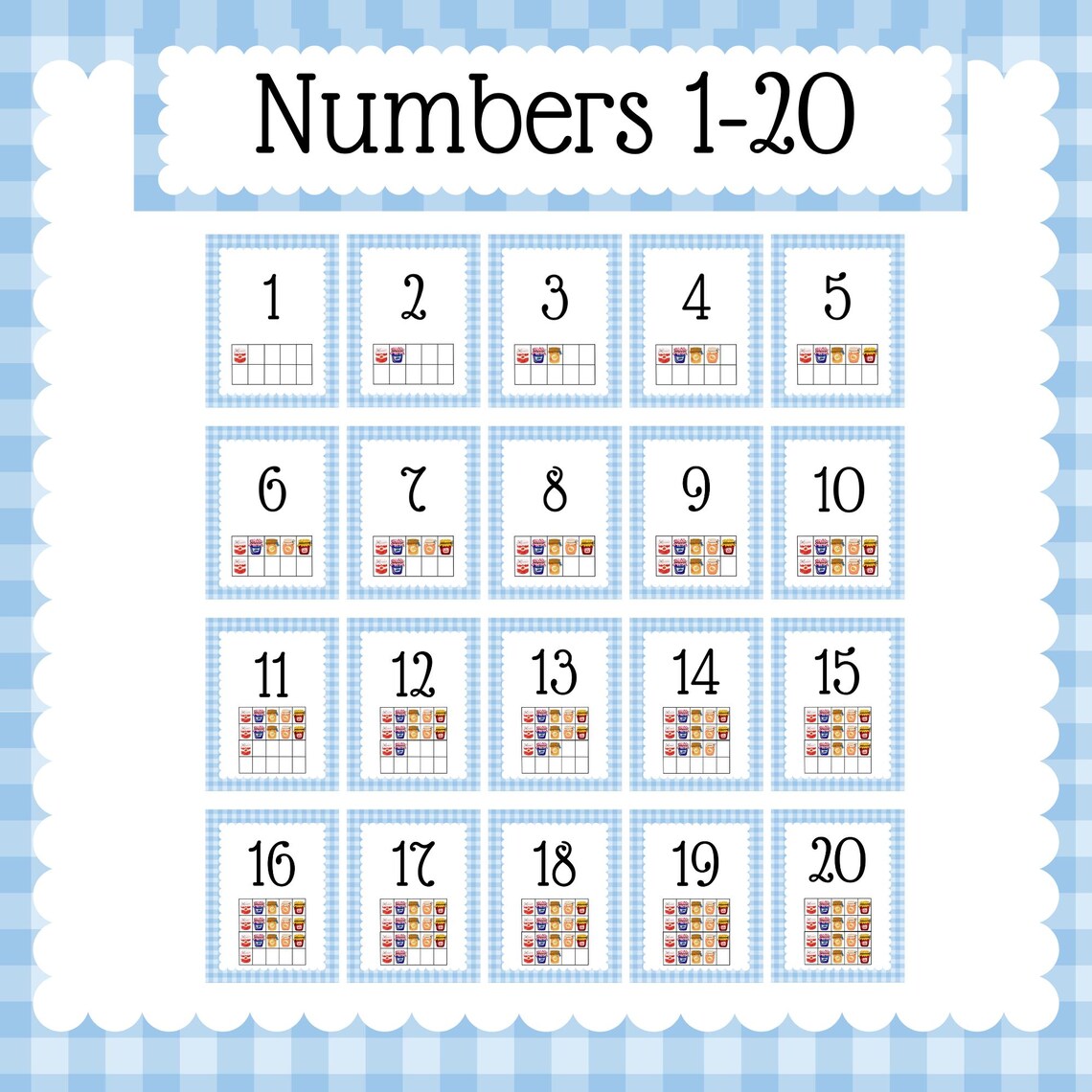 Pastel Classroom Number Poster 1-20: Sweet Jam Theme (digital Download ...