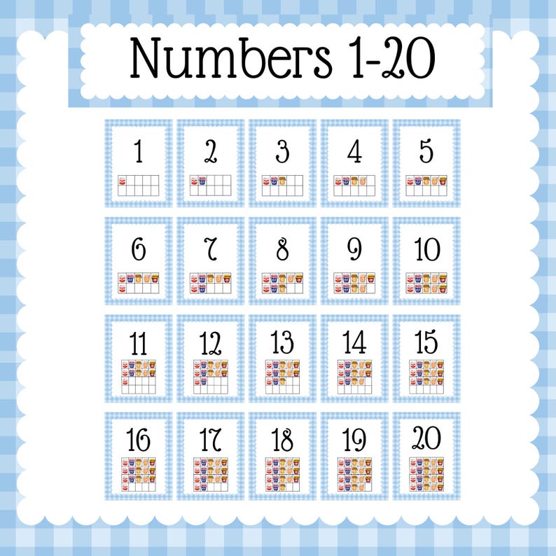 Pastel Classroom Number Poster 1-20: Sweet Jam Theme (digital Download ...