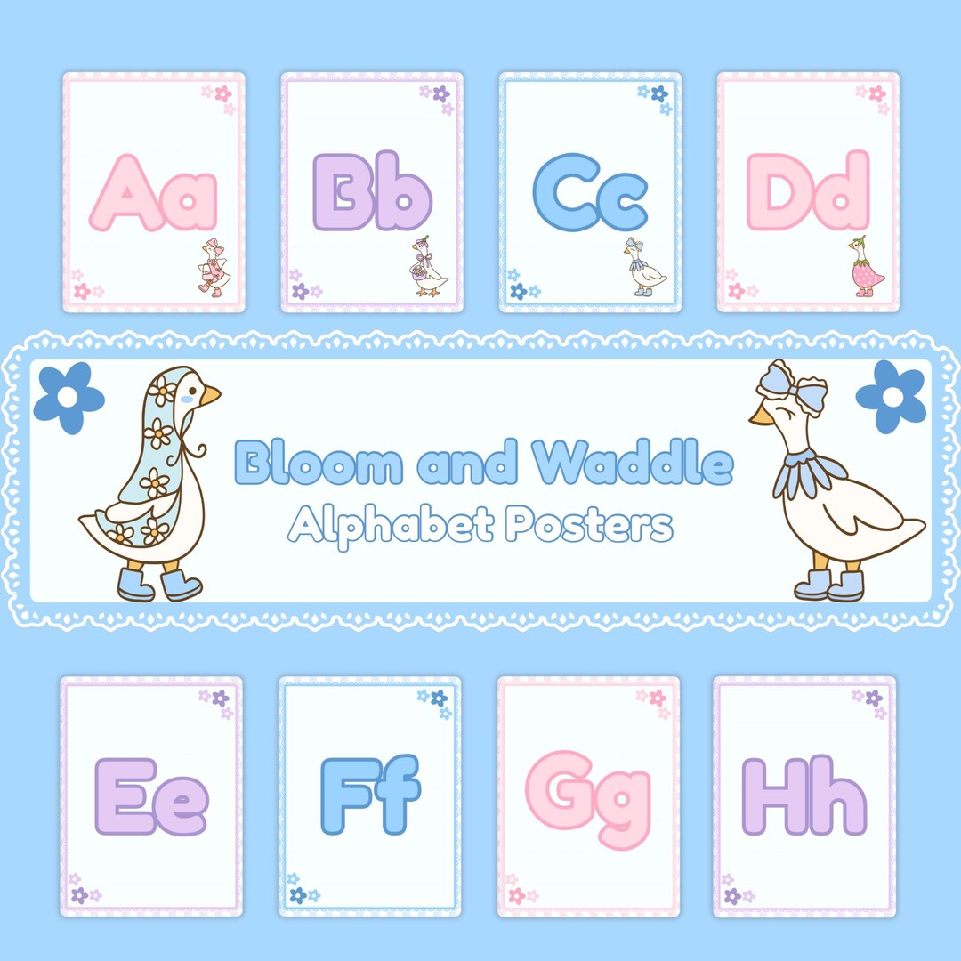 Alphabet Posters Duo: Silly Goose & Classic Classroom Decor (digital ...