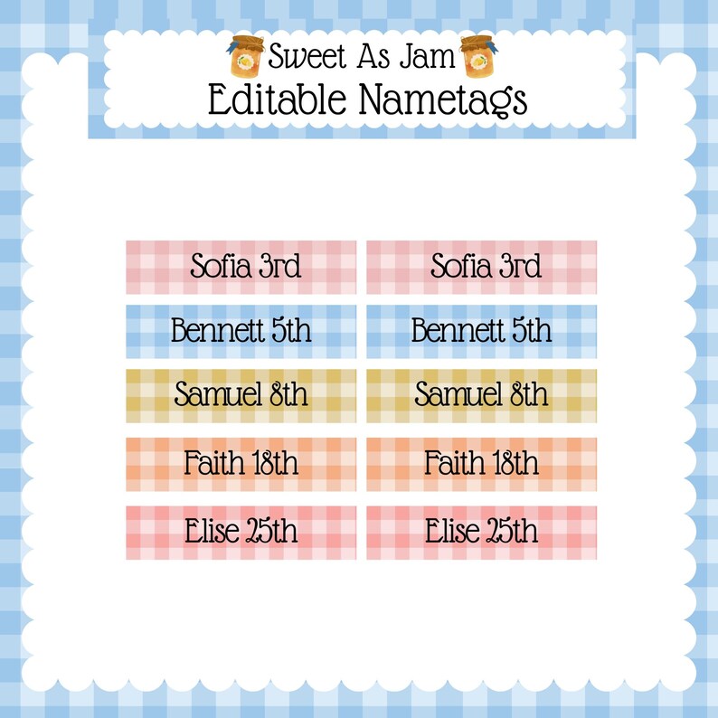 Editable Sweet as Jam Classroom Birthdays Display Decor| Preschool ...