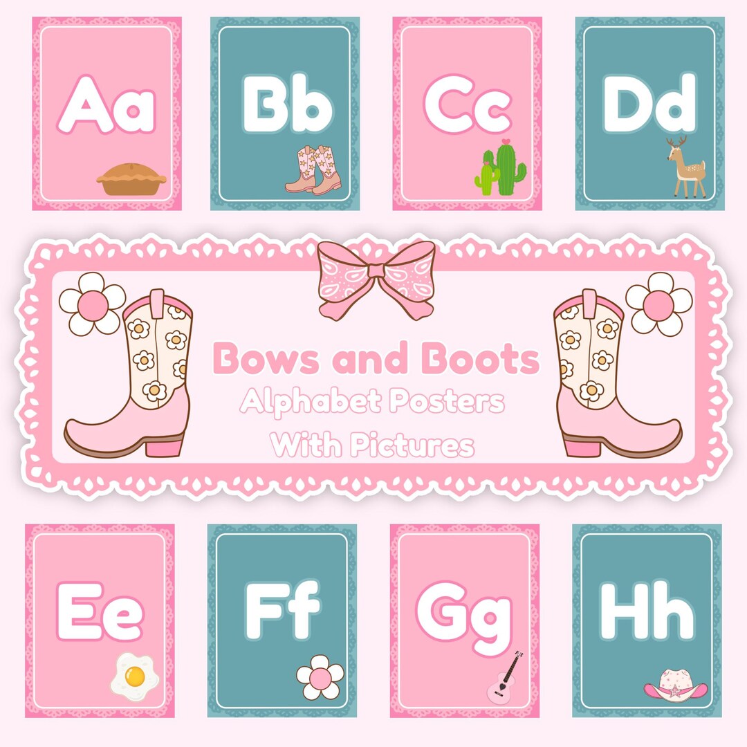 Disco Cowgirl Alphabet Poster: Western Classroom Decor (digital ...