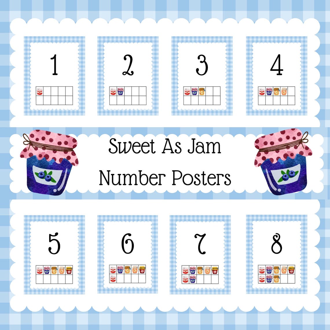 Pastel Classroom Number Poster 1-20: Sweet Jam Theme (digital Download ...