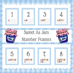 Pastel Classroom Number Poster 1-20: Sweet Jam Theme (digital Download ...