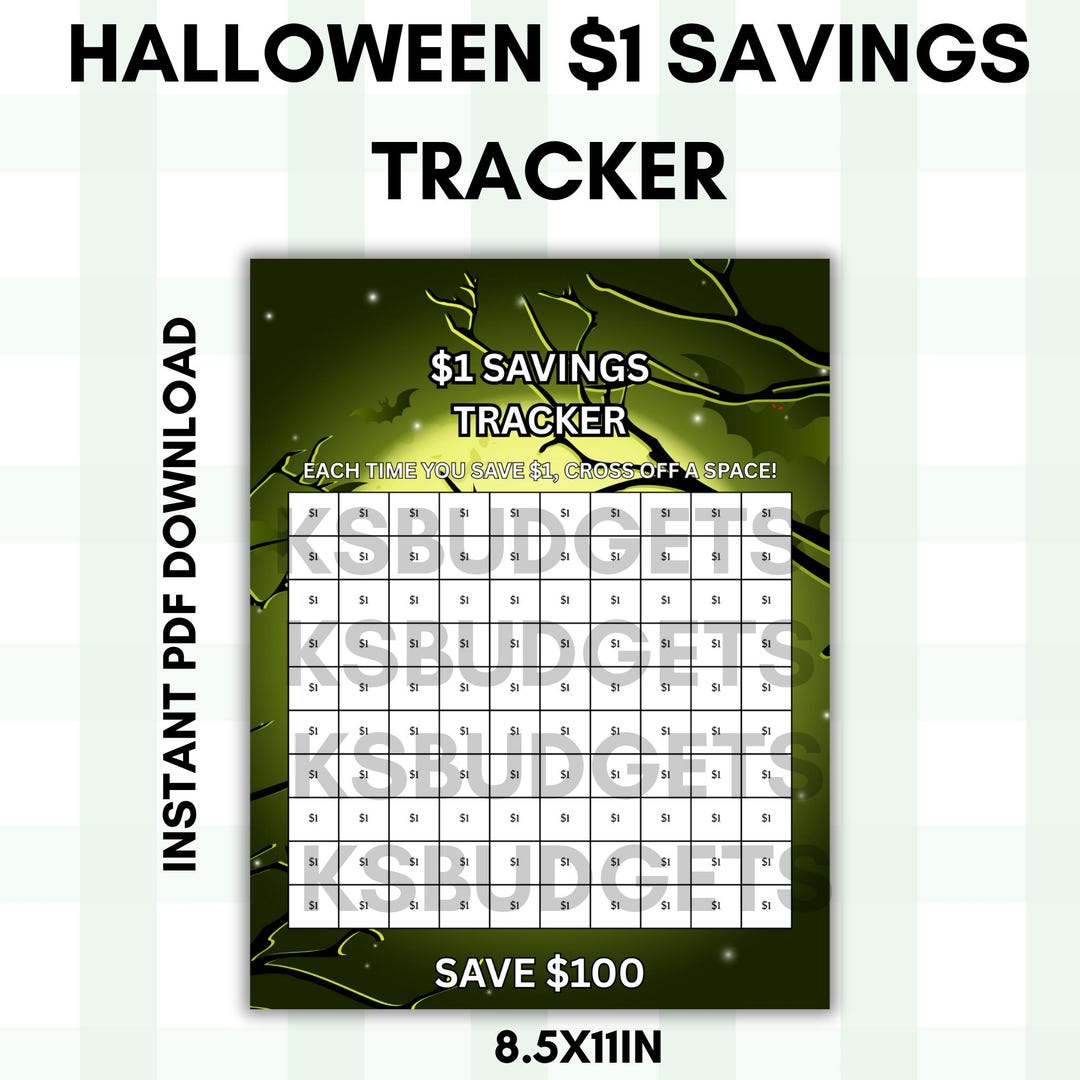 Spooky 1 Savings Challenge Bundle | Halloween Budget Tracker | Mini ...