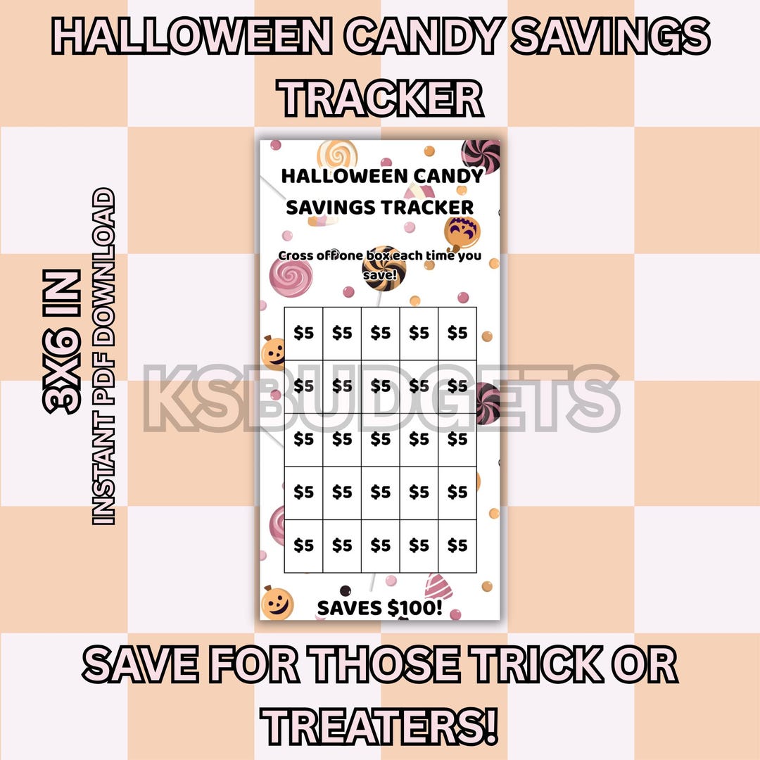 Halloween Candy Savings Tracker – DIGITAL DOWNLOAD – Save 100 ...