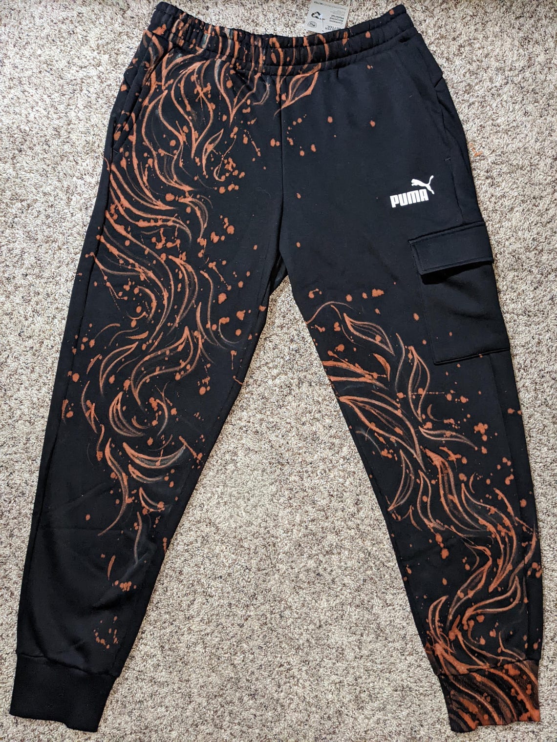 Handmade Unique Bleach Designed Pants - Etsy