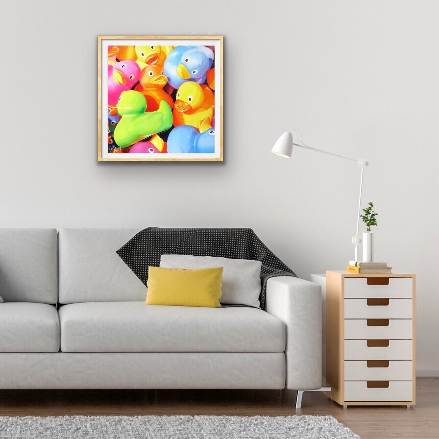Rainbow Rubber Duckies Giclee Art Print, Unframed, 12 Inches - Etsy