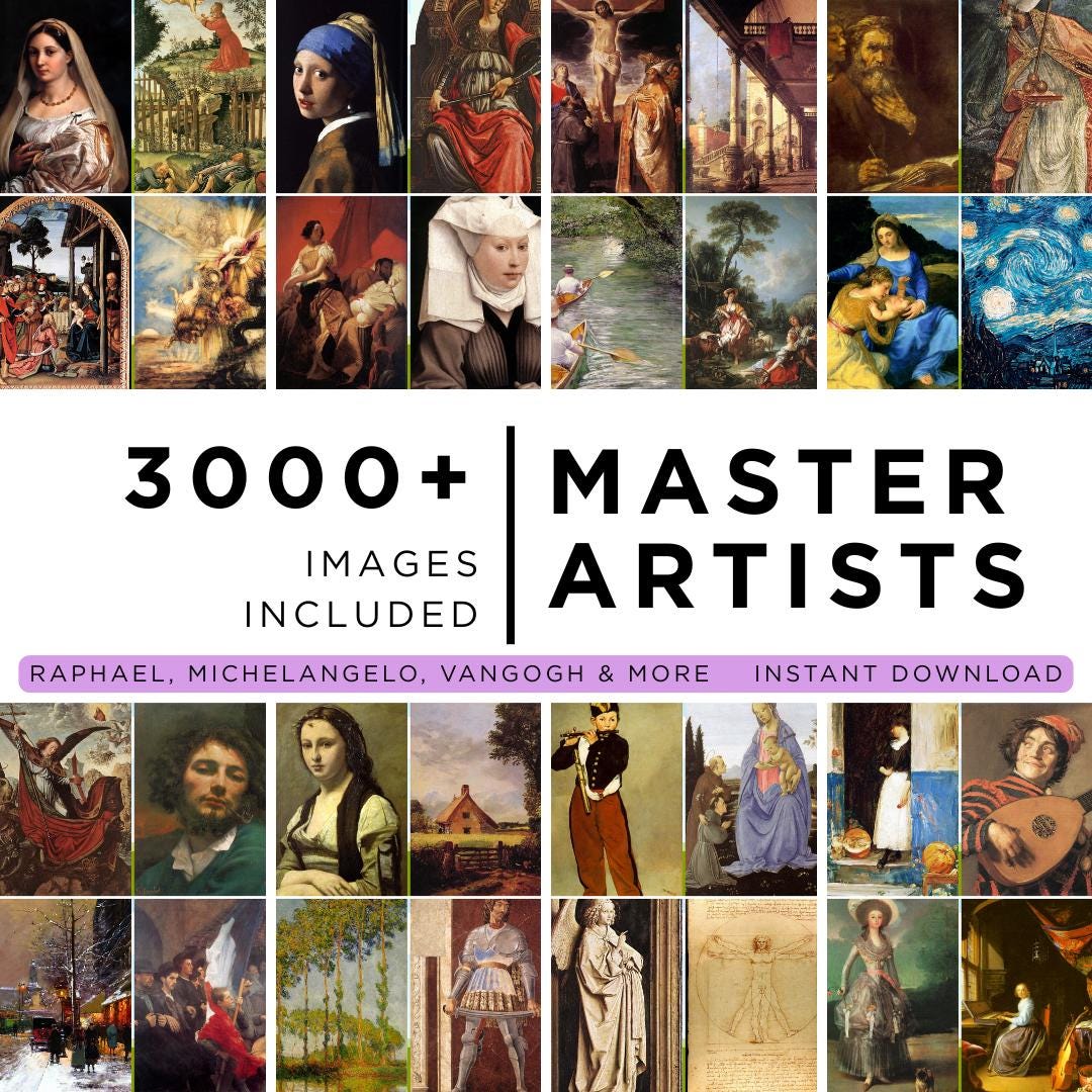 Classical Fine Art Prints Bundle: 3000+ Vintage Paintings (JPG Digital ...