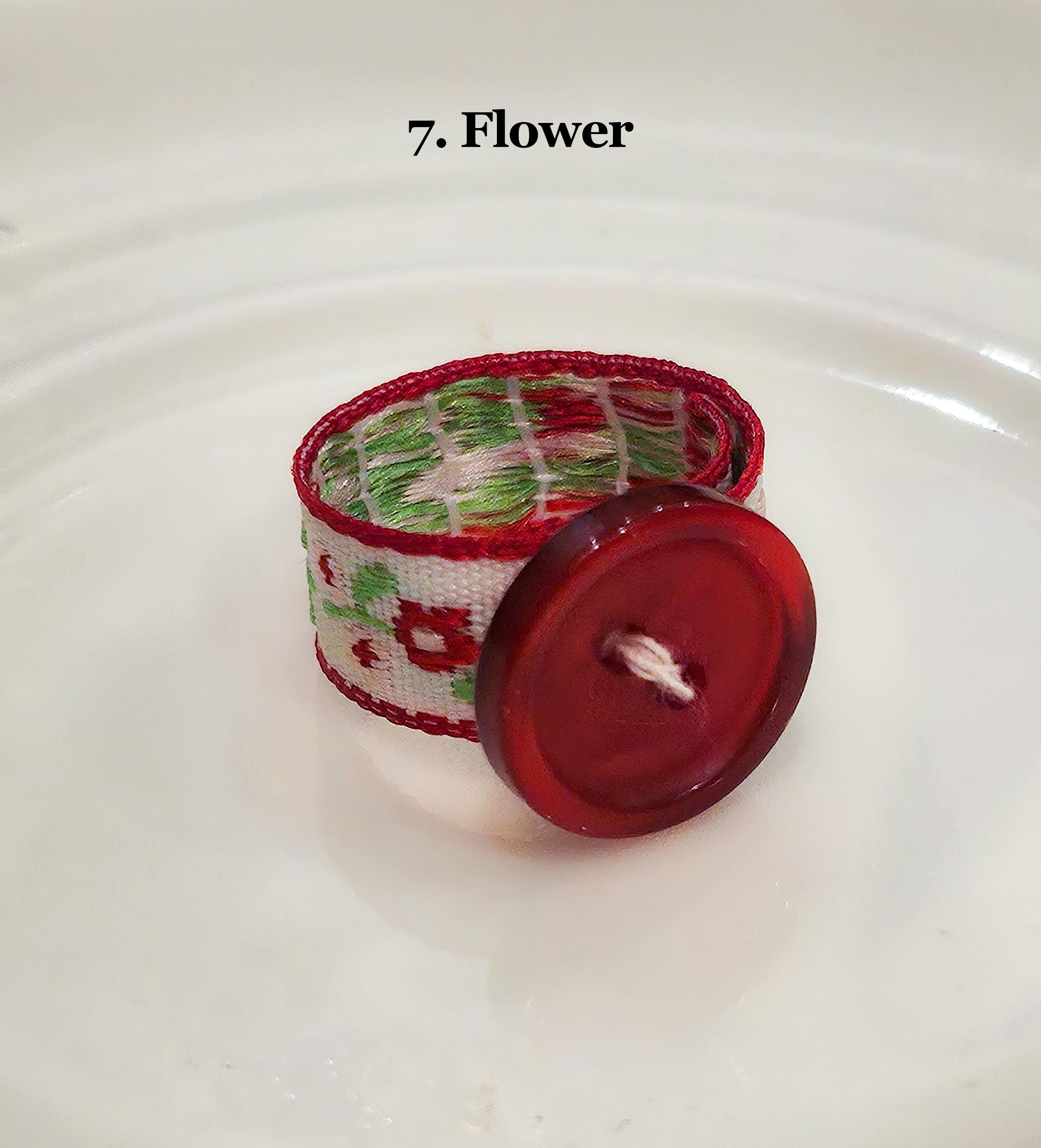 Fabric Button Ring, Button Ring, Fabric Ring - Etsy